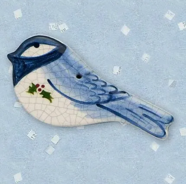 Chickadee Ceramic Ornament | Heart of the Home Inc