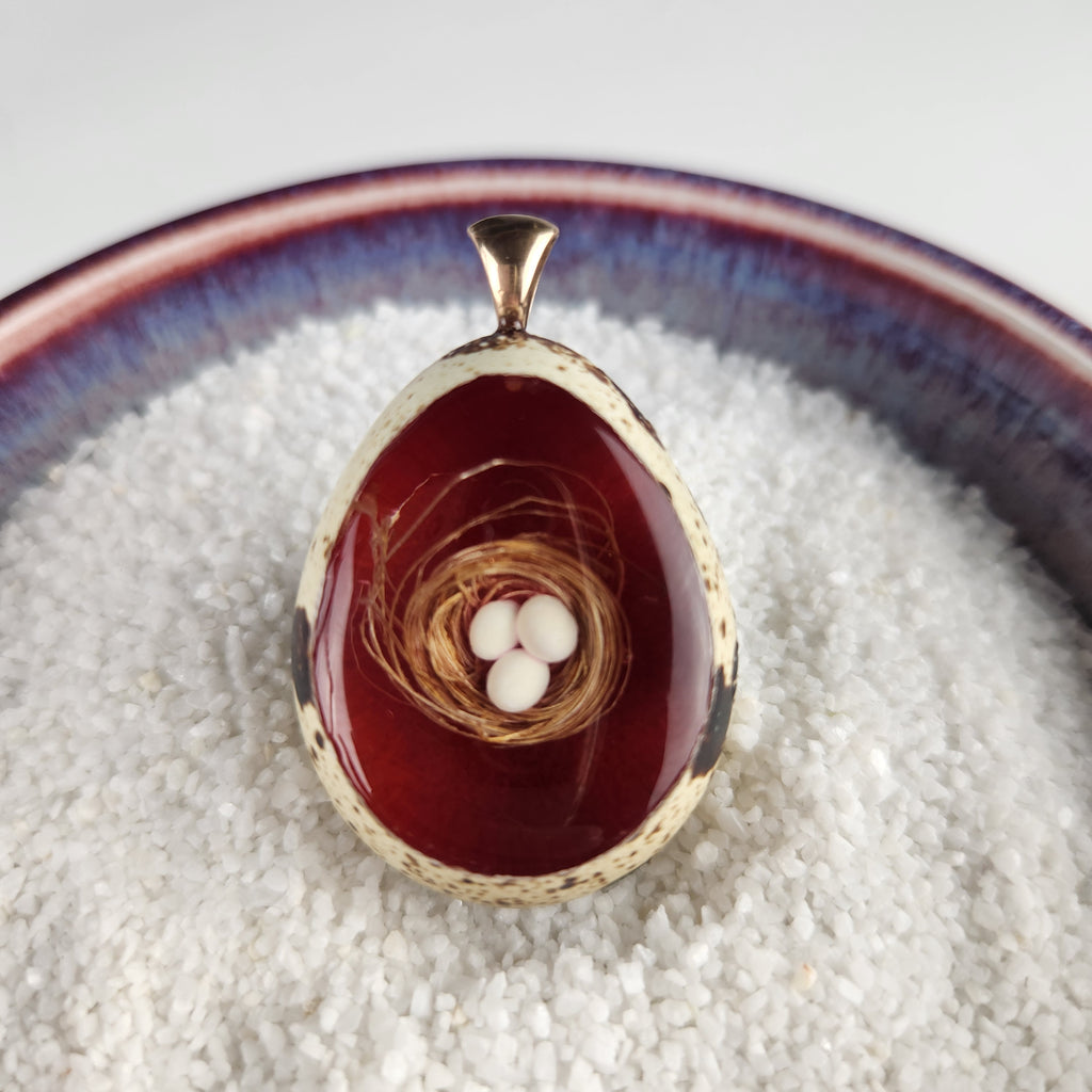 Cherry Red Nest Quail Egg | Heart of the Home Inc