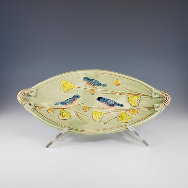 Bluebird Boat Green with Ginkgo | Heart of the Home Inc